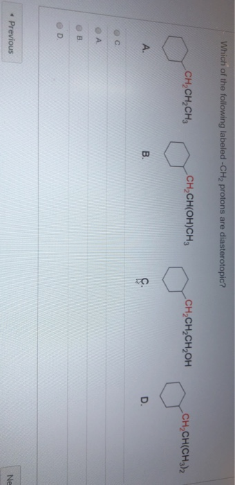 Solved Which of the following labeled -CH2 protons are | Chegg.com