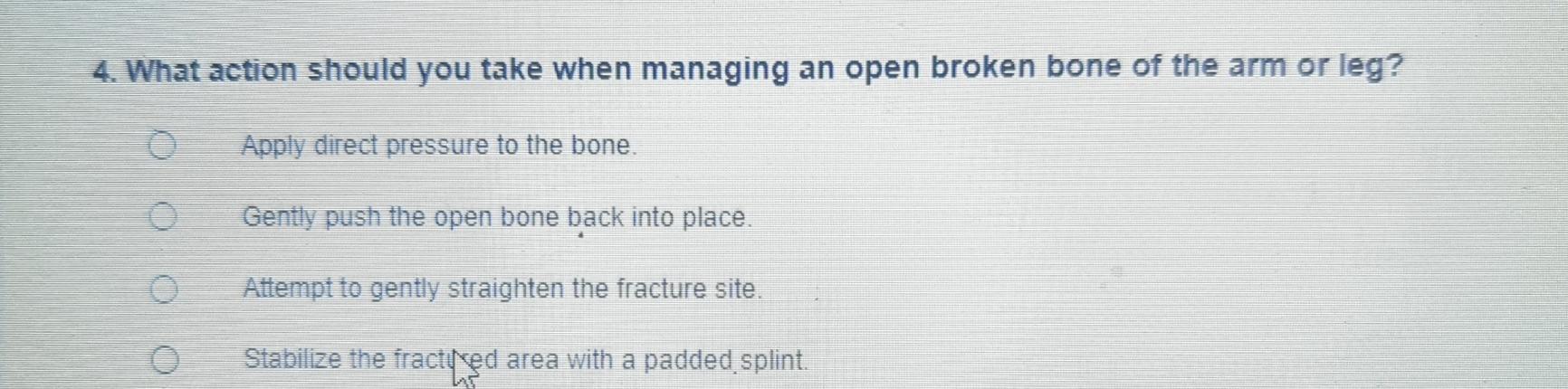 Solved What action should you take when managing an open | Chegg.com