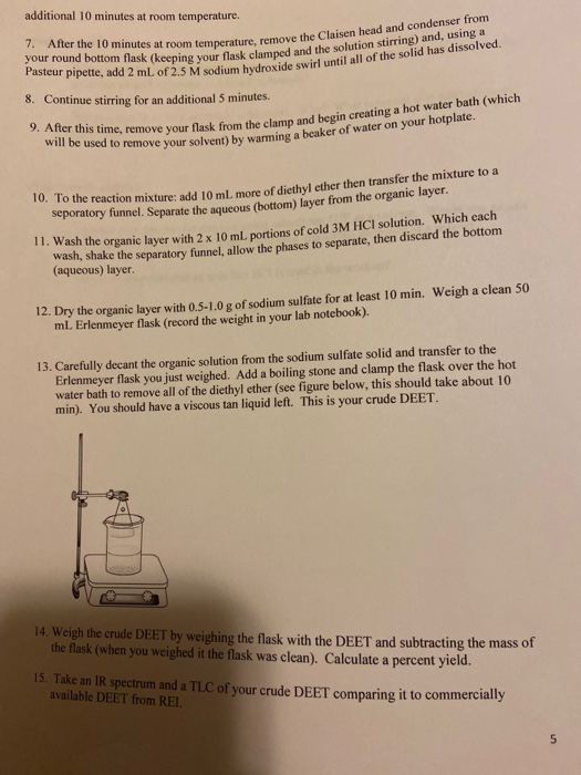 Solved Reviewed 3-20-14 -META-TOLUAMIDE (DEET) EXPERIMENT 8: | Chegg.com