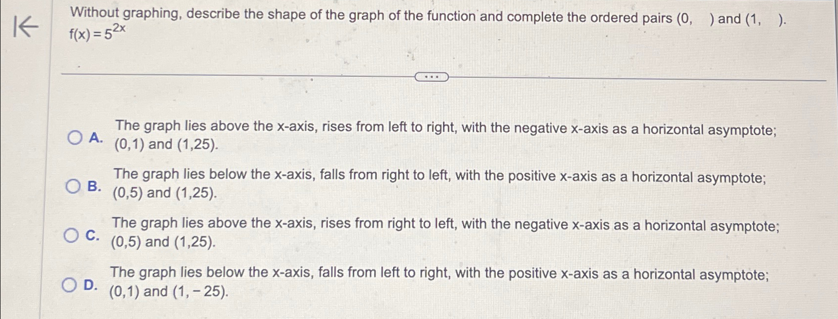 Solved Without graphing, describe the shape of the graph of | Chegg.com