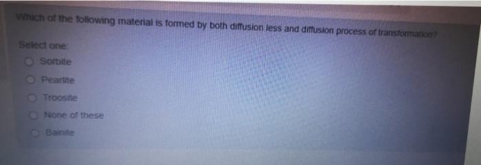 Solved Which of the following material is formed by both | Chegg.com