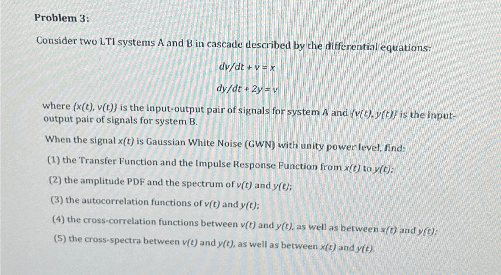 Please answer #4 ﻿cross correlation correctly thank | Chegg.com
