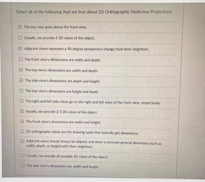 Solved Select all of the following that are true about 2D | Chegg.com