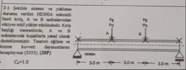 Şekilde sistemi ve yükleme durumu verilen HE300A | Chegg.com