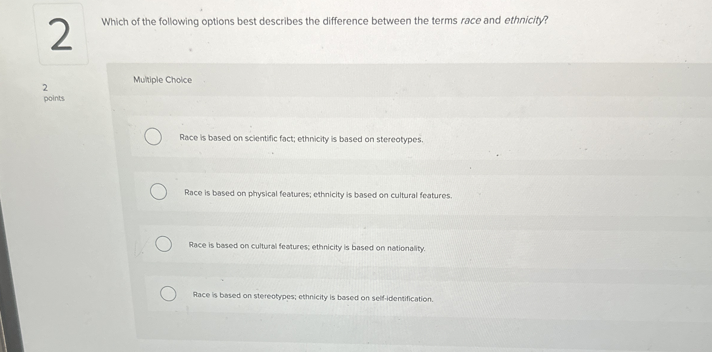 Solved Which of the following options best describes the | Chegg.com