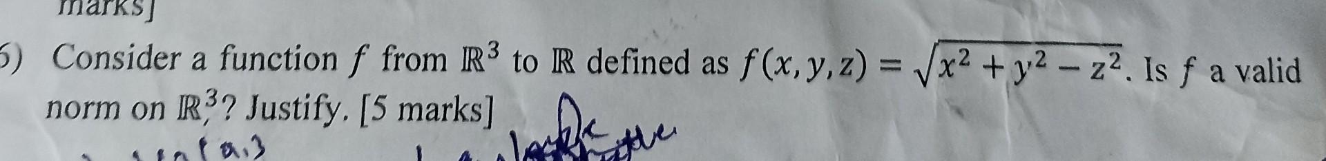 Solved Consider a function f from R3 to R defined as | Chegg.com