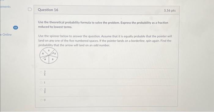 Solved Use the theoretical probability formula to solve the | Chegg.com