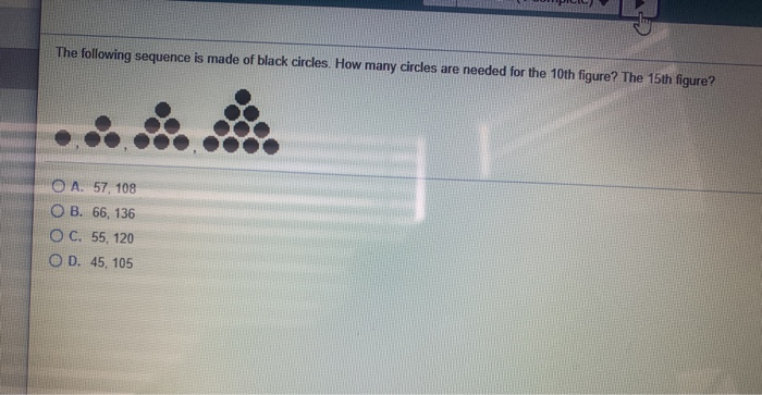 Solved The following sequence is made of black circles. How | Chegg.com