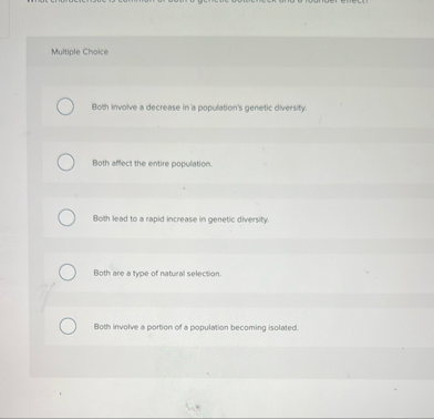 Solved Multiple ChoiceBoth involve a decrease in a | Chegg.com