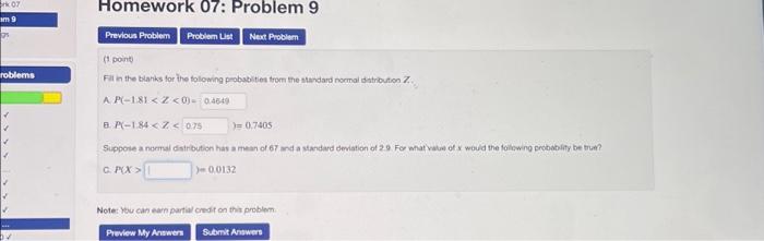 Solved ork 07 em 9 gs roblems » b Homework 07: Problem 9 | Chegg.com Solved ork 07 em 9 gs roblems » b Homework 07: Problem 9 | Chegg.com