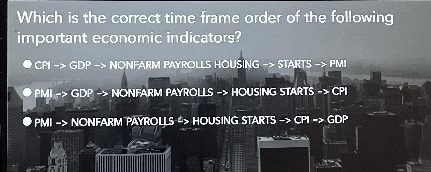 Solved Which is the correct time frame order of the | Chegg.com