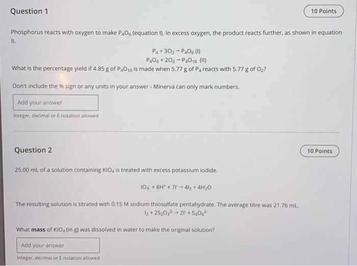 Solved Phosphorus reacts with oxygen to make P4O6 (equation | Chegg.com