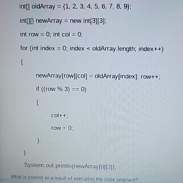 Solved What is printed as a result of executing the code | Chegg.com