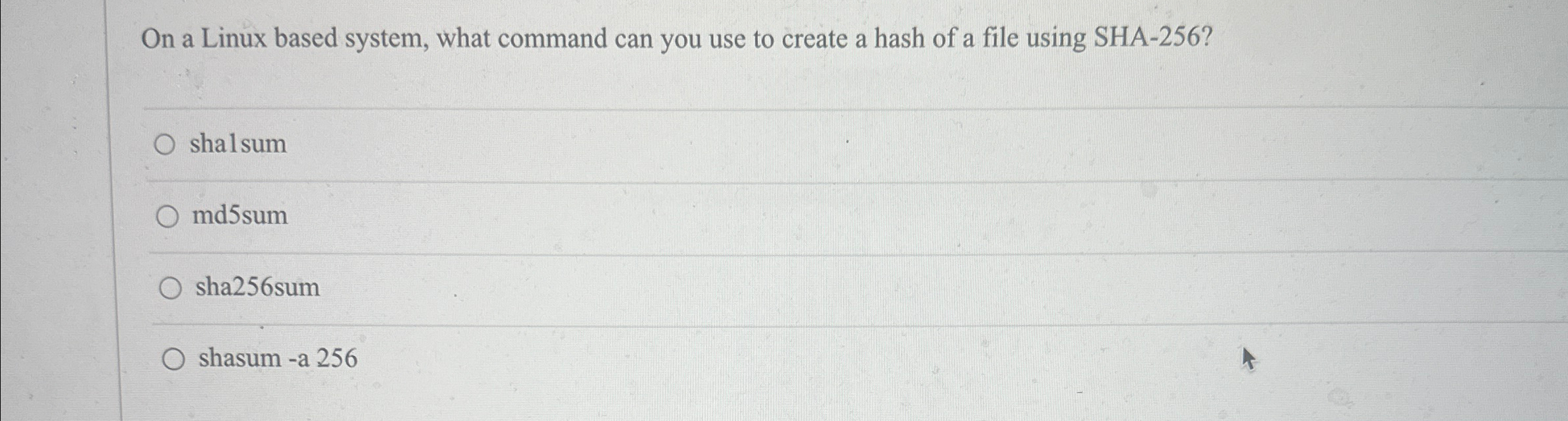 Solved On a Linux based system, what command can you use to | Chegg.com