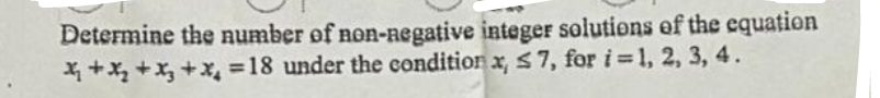 Solved Determine the number of non-negative integer | Chegg.com