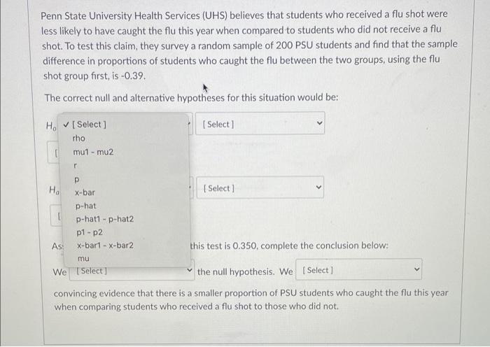 Solved Penn State University Health Services (UHS) believes | Chegg.com