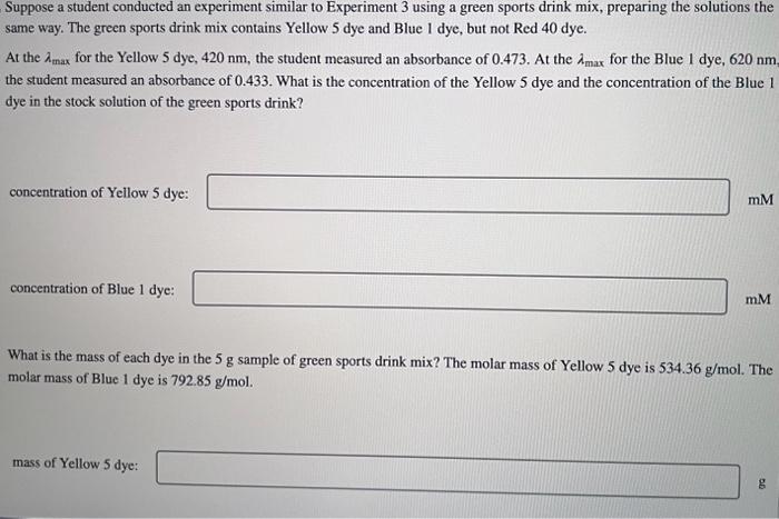 Solved Suppose a student conducted an experiment similar to | Chegg.com