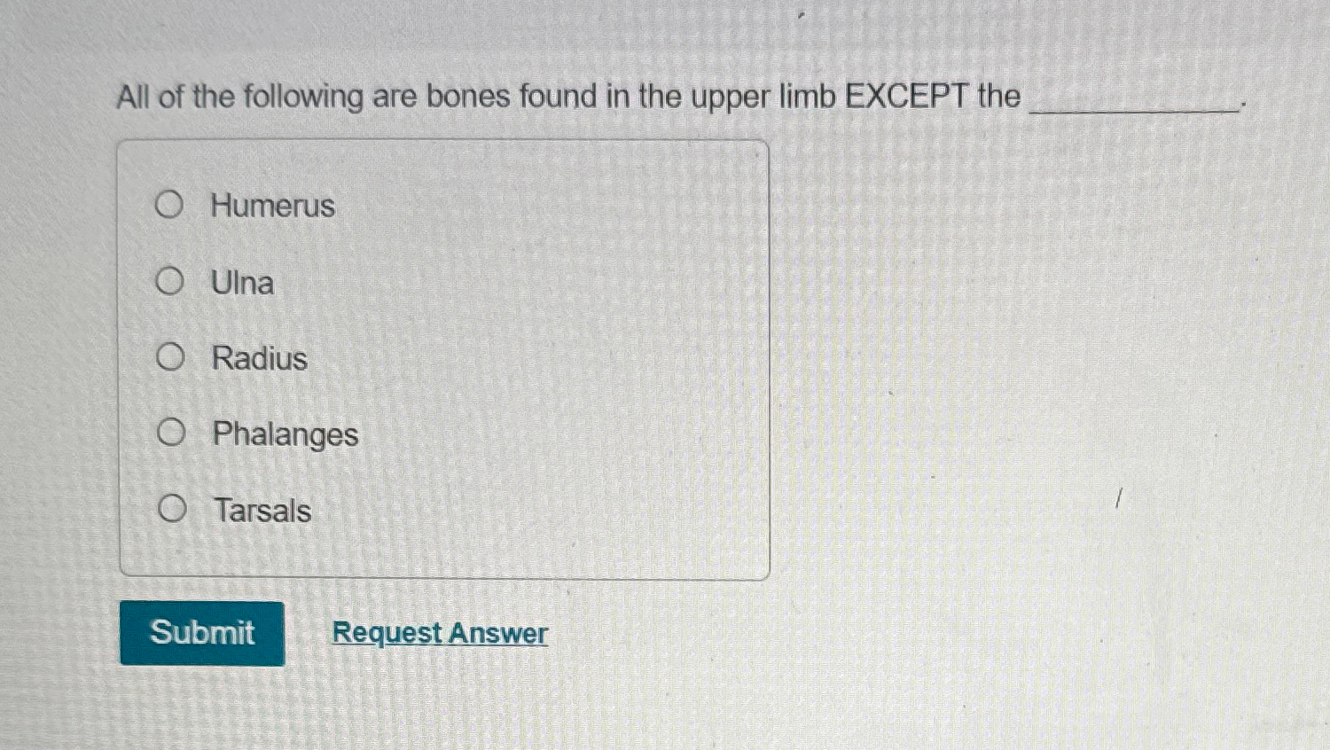 Solved All of the following are bones found in the upper | Chegg.com