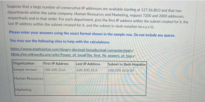 Solved Suppose that a large number of consecutive IP | Chegg.com