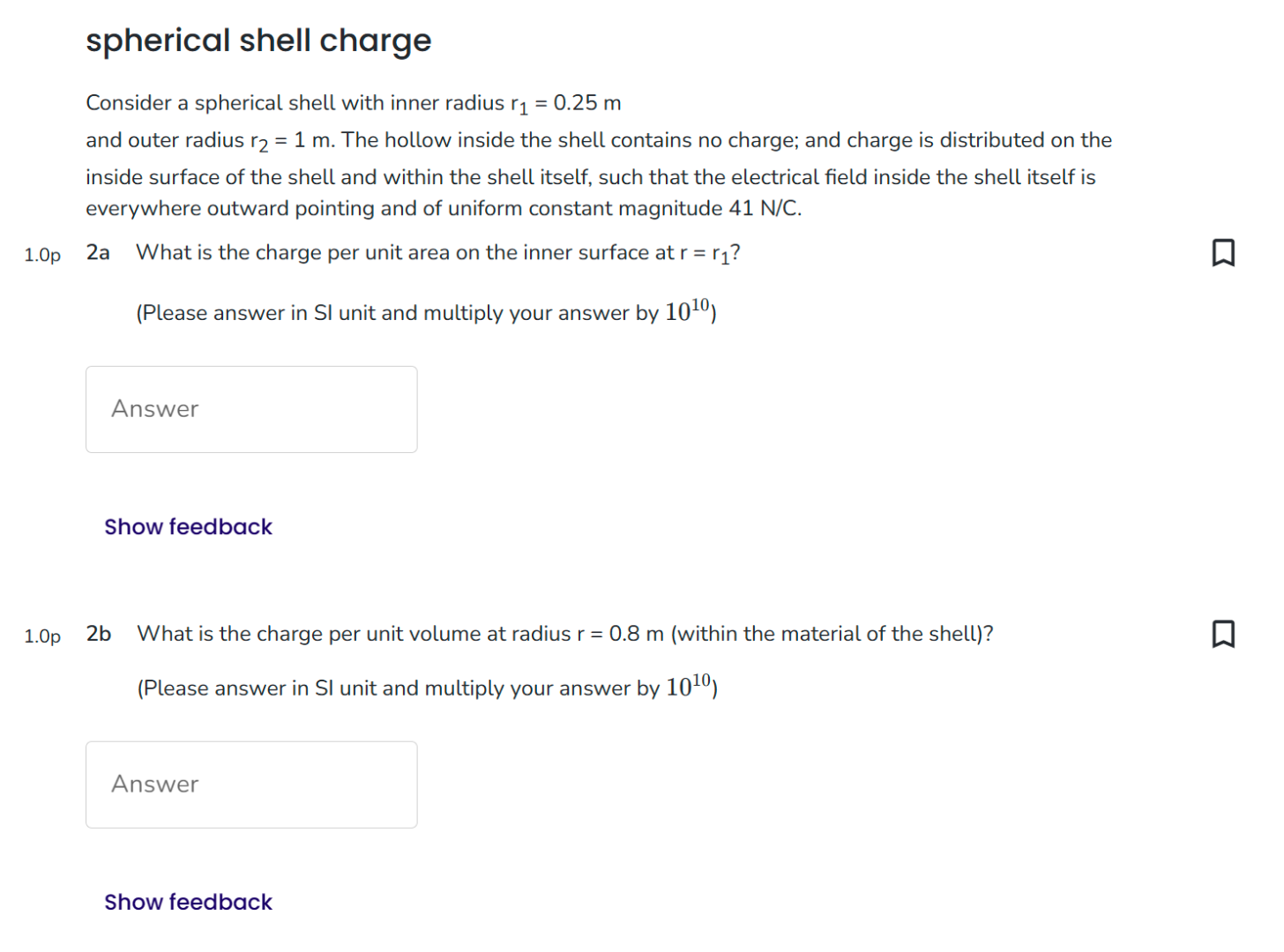 Solved spherical shell chargeConsider a spherical shell with | Chegg.com