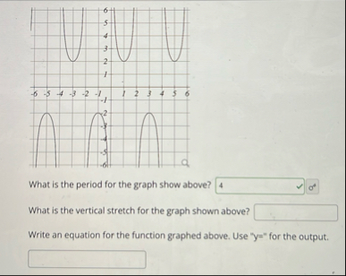 Solved What is the period for the graph show above? What is | Chegg.com