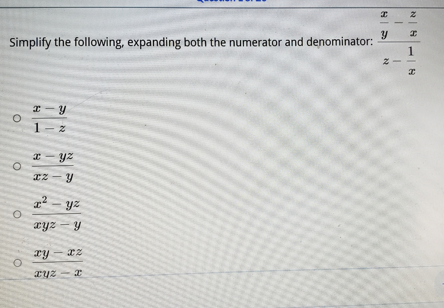 Solved Simplify the following, expanding both the numerator | Chegg.com