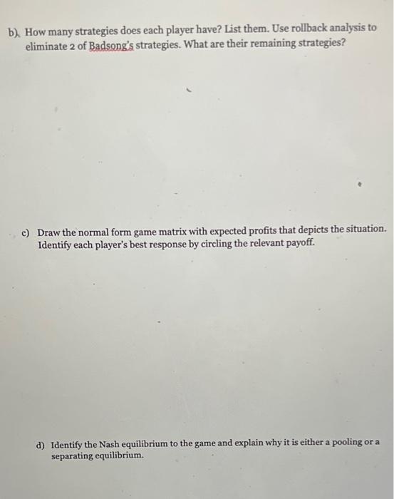 3) Consider a two-stage game between two players: | Chegg.com