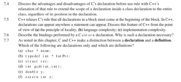 7.4 7.5 7.6 7.7 Discuss the advantages and | Chegg.com