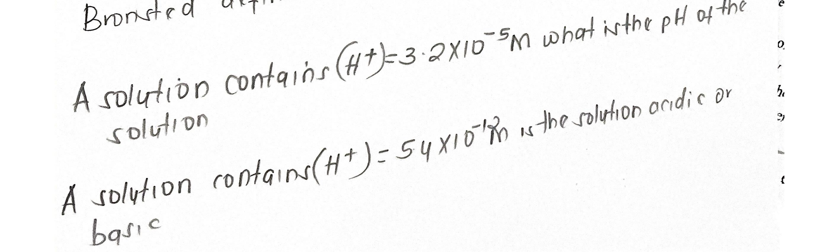 Solved A solution contains (H+)=3.2×10-5M ﻿what isthe pH ﻿of | Chegg.com
