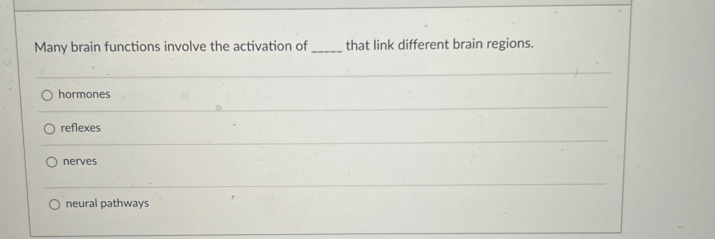Solved Many brain functions involve the activation of q, | Chegg.com