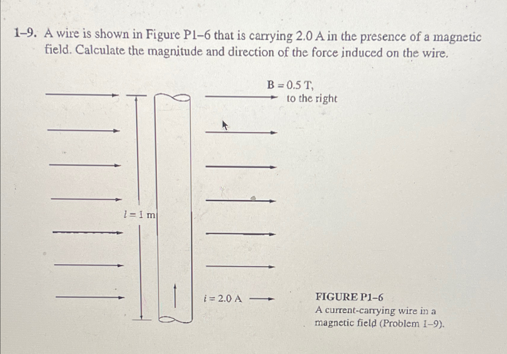 Solved 1-9. ﻿A wire is shown in Figure Pl-6 ﻿that is | Chegg.com