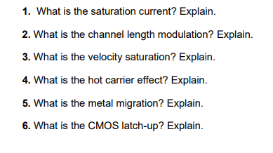 Solved What is the saturation current? Explain.What is the | Chegg.com