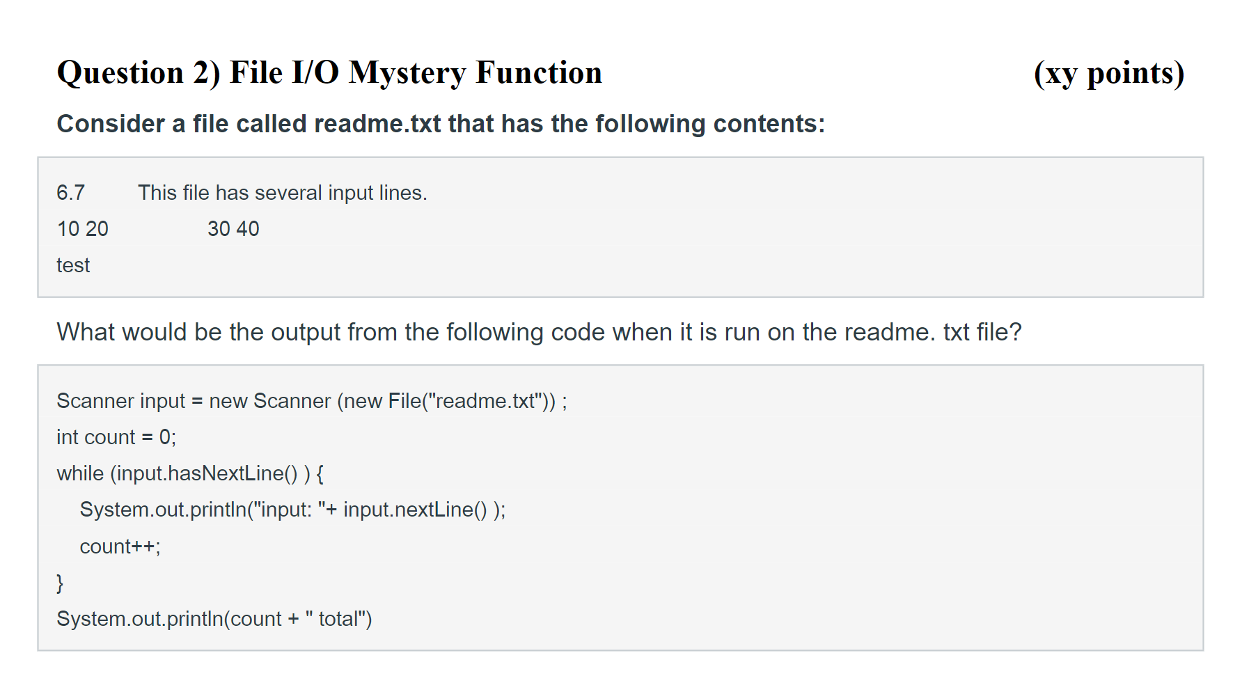 Solved Consider a file called readme.txt that has the | Chegg.com