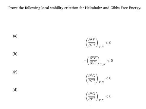 Solved Prove the following local stability criterion for | Chegg.com
