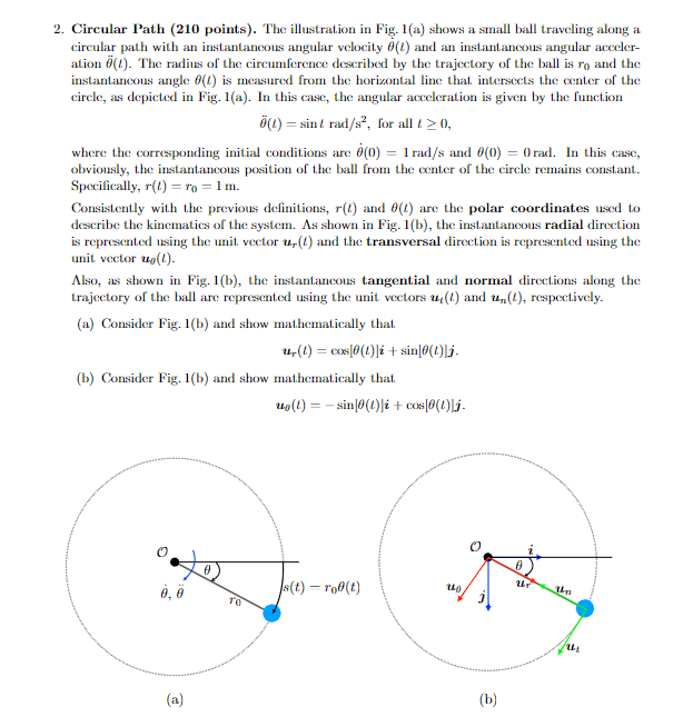 Solved 2. Circular Path (210 points). The illustration in | Chegg.com