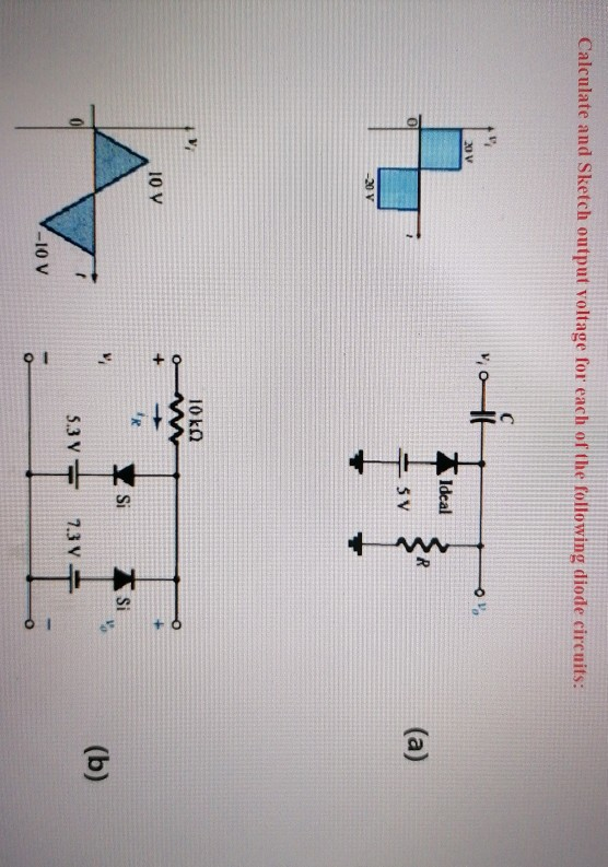 Solved Calculate and Sketch output voltage for each of the | Chegg.com