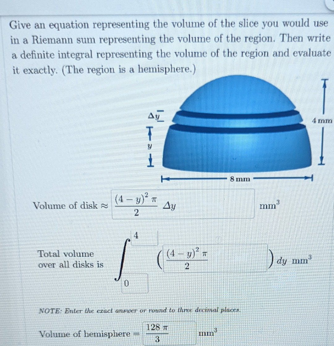 Solved The final volume was correct but not the first 2 | Chegg.com