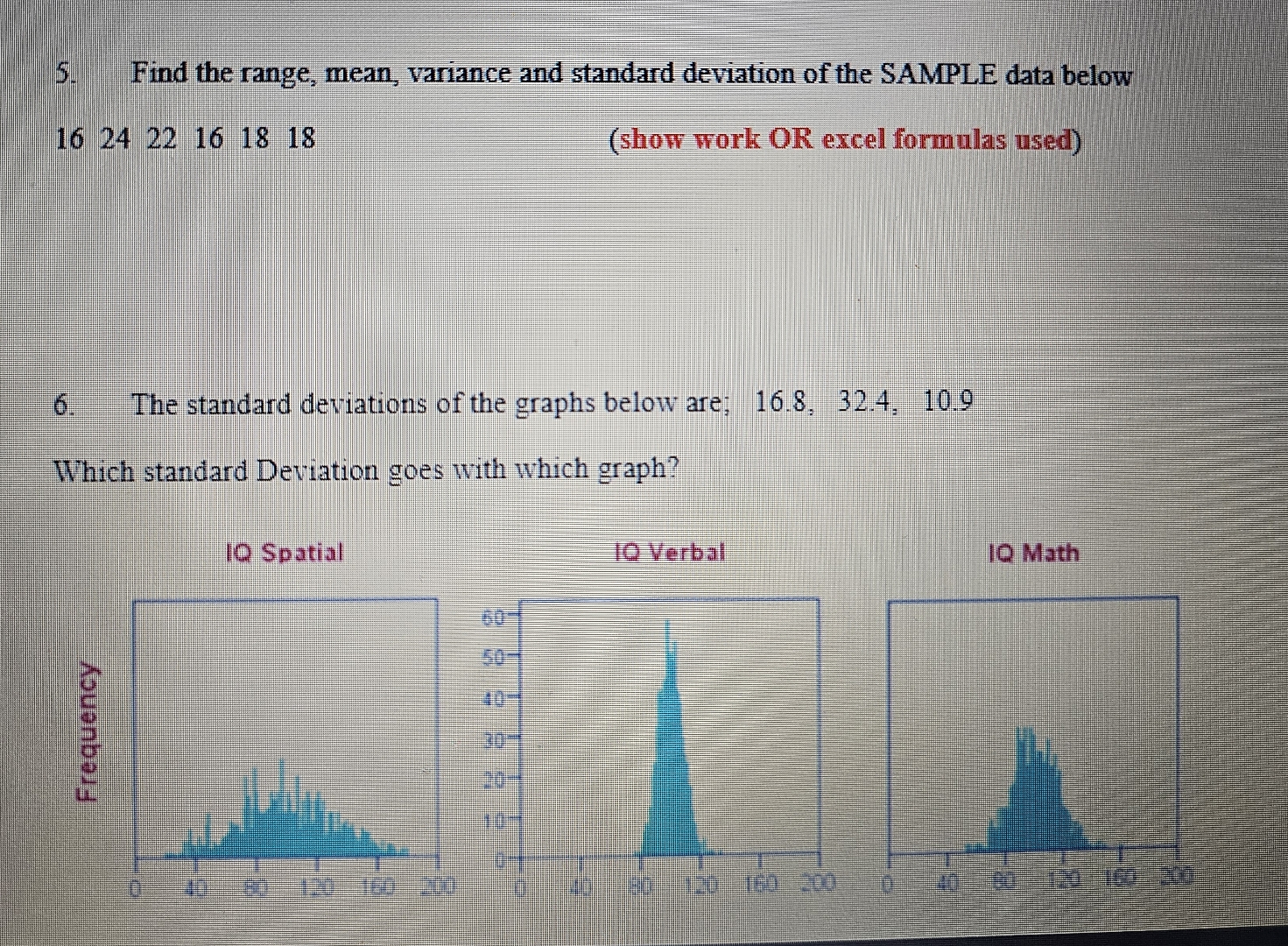 Solved Find the range, mean, variance and standard deviation | Chegg.com