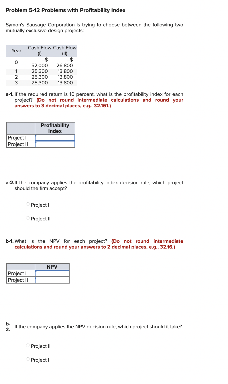 Solved Problem 5-12 ﻿Problems with Profitability | Chegg.com