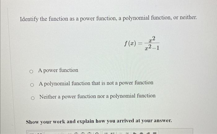 Solved Identify the function as a power function, a | Chegg.com