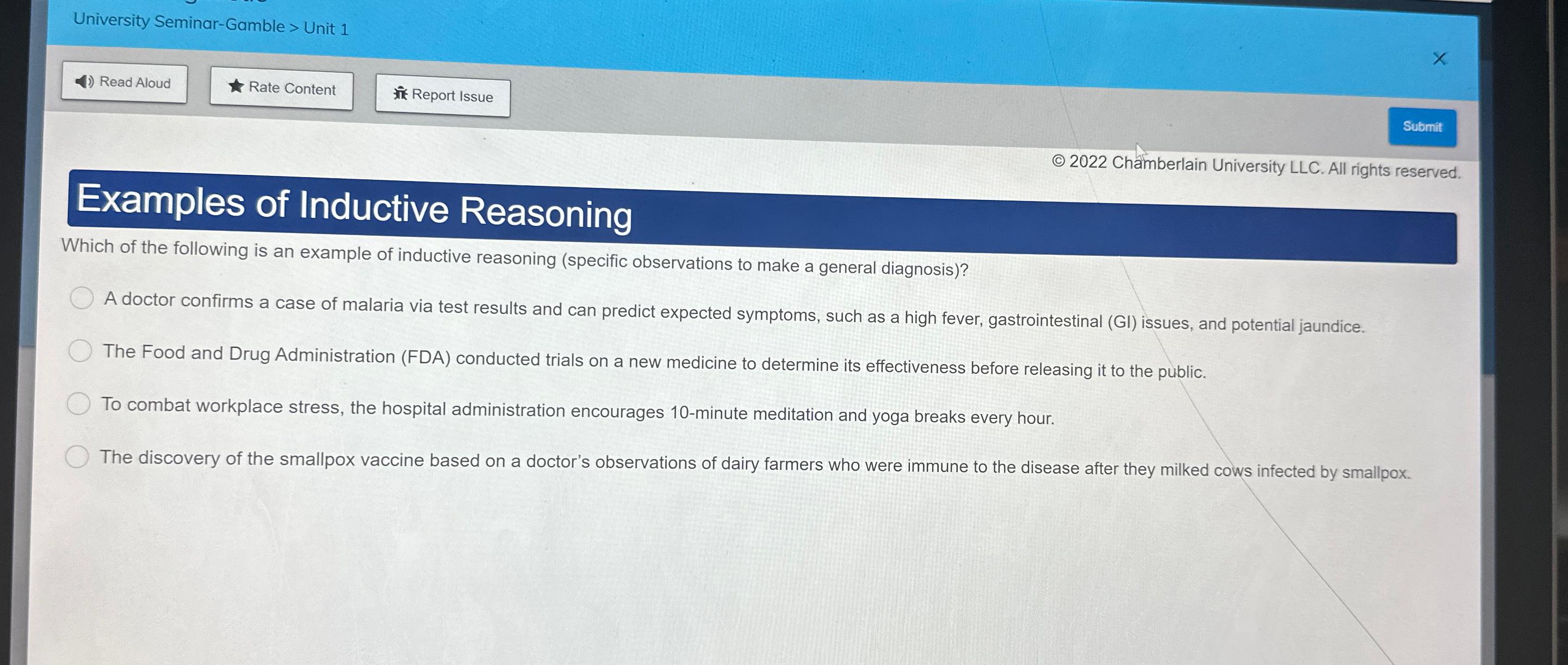 Solved University Seminar-Gamble > ﻿Unit 1(c) 2022 | Chegg.com