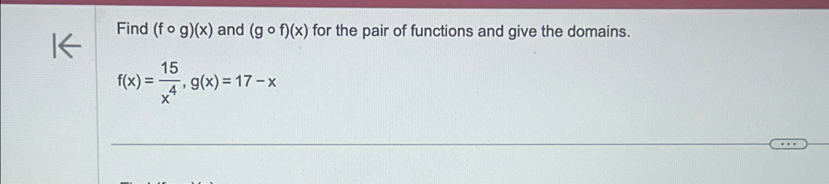 Solved Find (f@g)(x) ﻿and (g@f)(x) ﻿for the pair of | Chegg.com