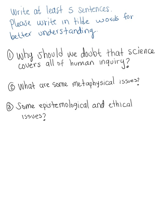 Write at least 5 sentences. Please write in tilde | Chegg.com