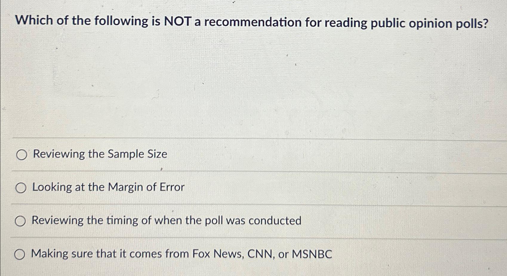 Solved Which of the following is NOT a recommendation for | Chegg.com