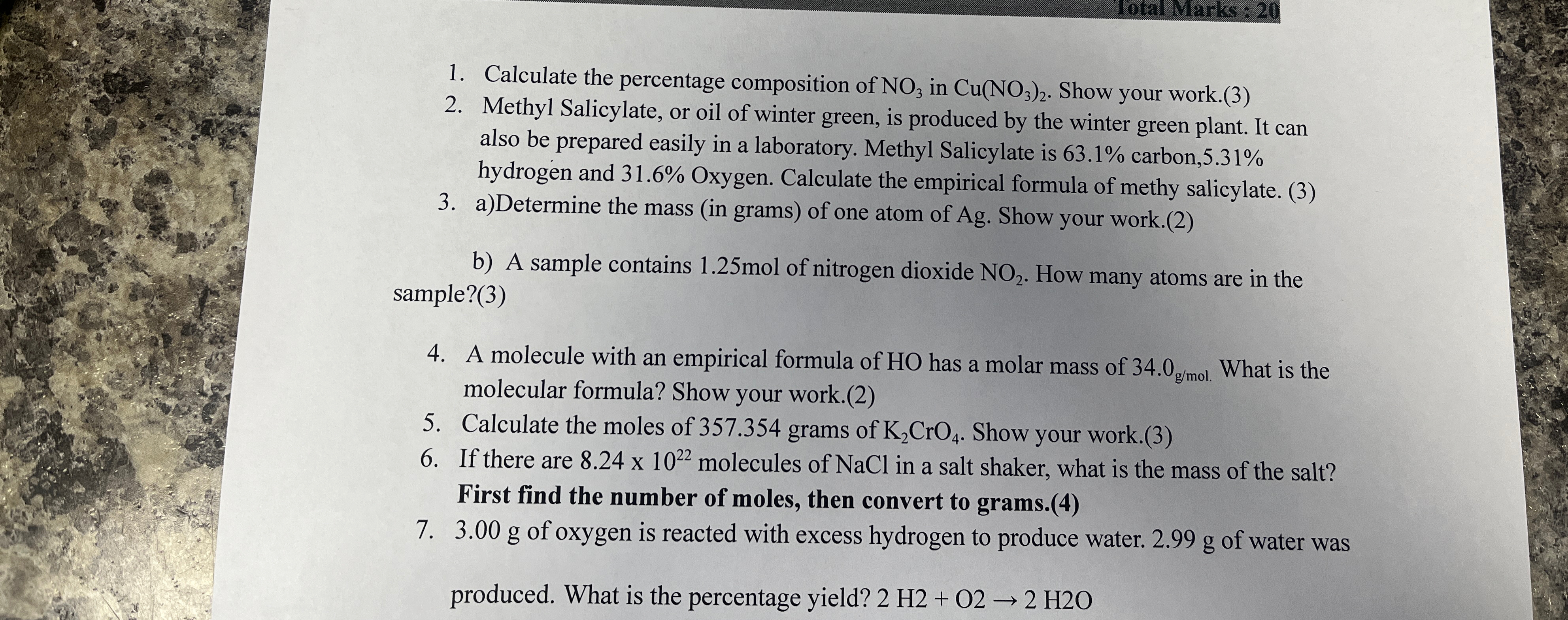 Solved Answer all questions and show work calculate the | Chegg.com