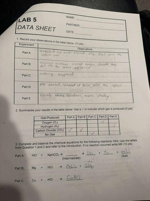 Solved 4. Use a 5. Summarize your results in the table, Use | Chegg.com