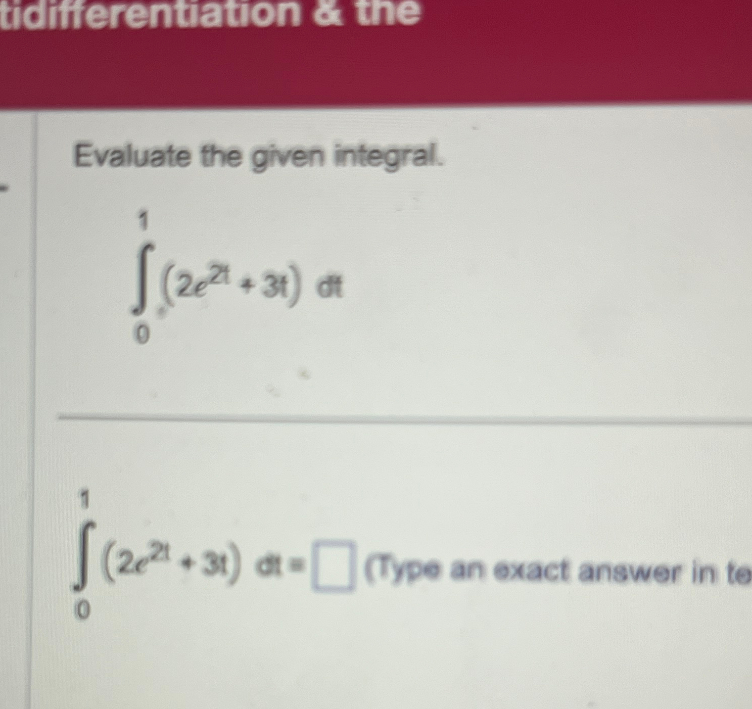 Solved Evaluate the given | Chegg.com