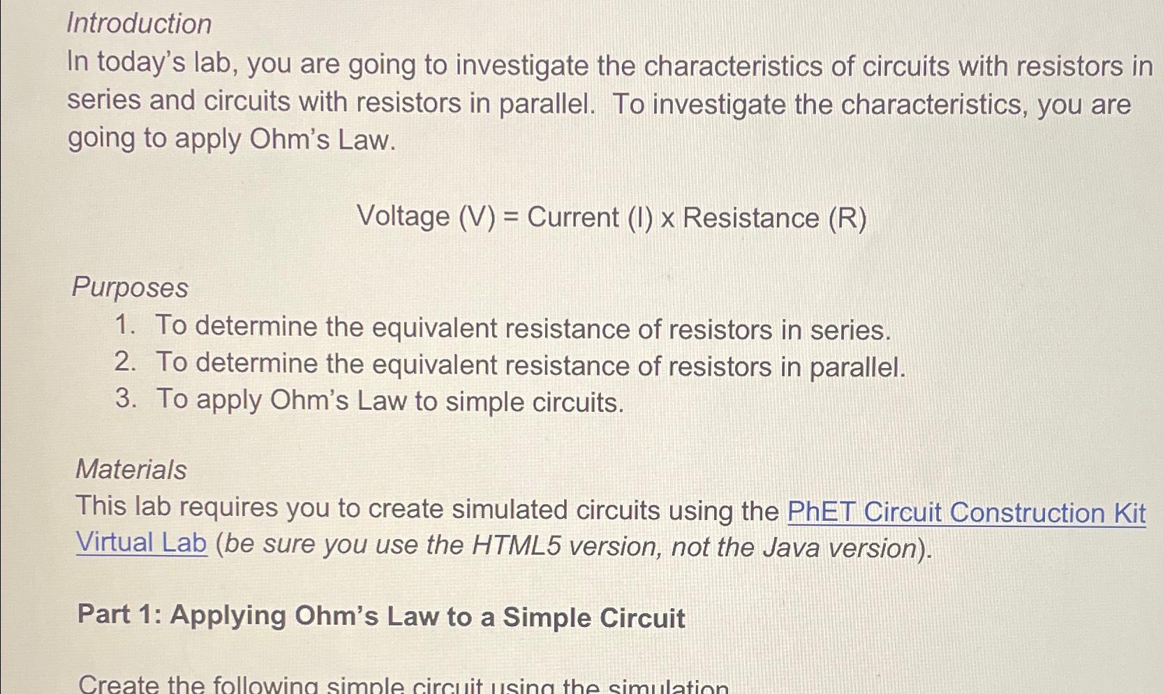 Solved IntroductionIn today's lab, you are going to | Chegg.com