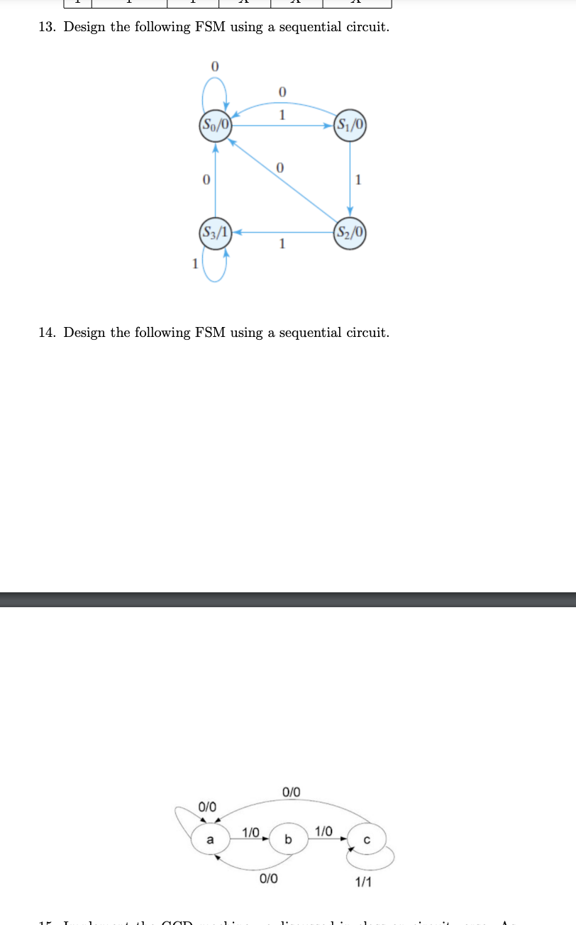 Solved Design the following FSM using a sequential | Chegg.com Solved Design the following FSM using a sequential | Chegg.com
