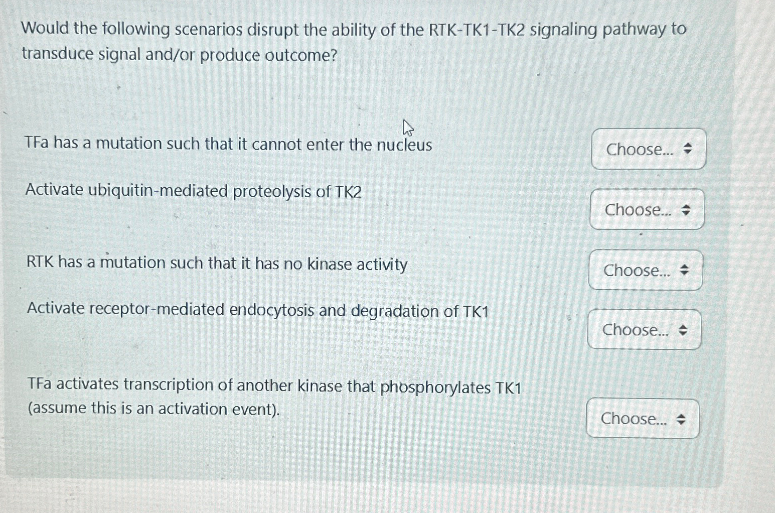 Solved Would the following scenarios disrupt the ability of | Chegg.com